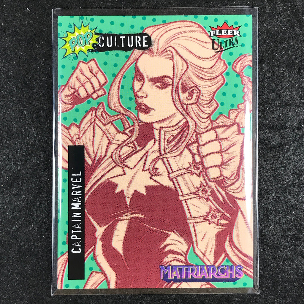 2024 Matriarchs of Marvel CAPTAIN MARVEL GREEN SP Fleer Ultra Pop Cult ...