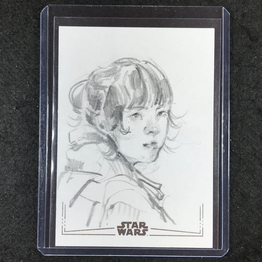 2024 Star Wars Chrome Galaxy ROSE TICO Artist Sketch Silver Foil 1/1 R ...