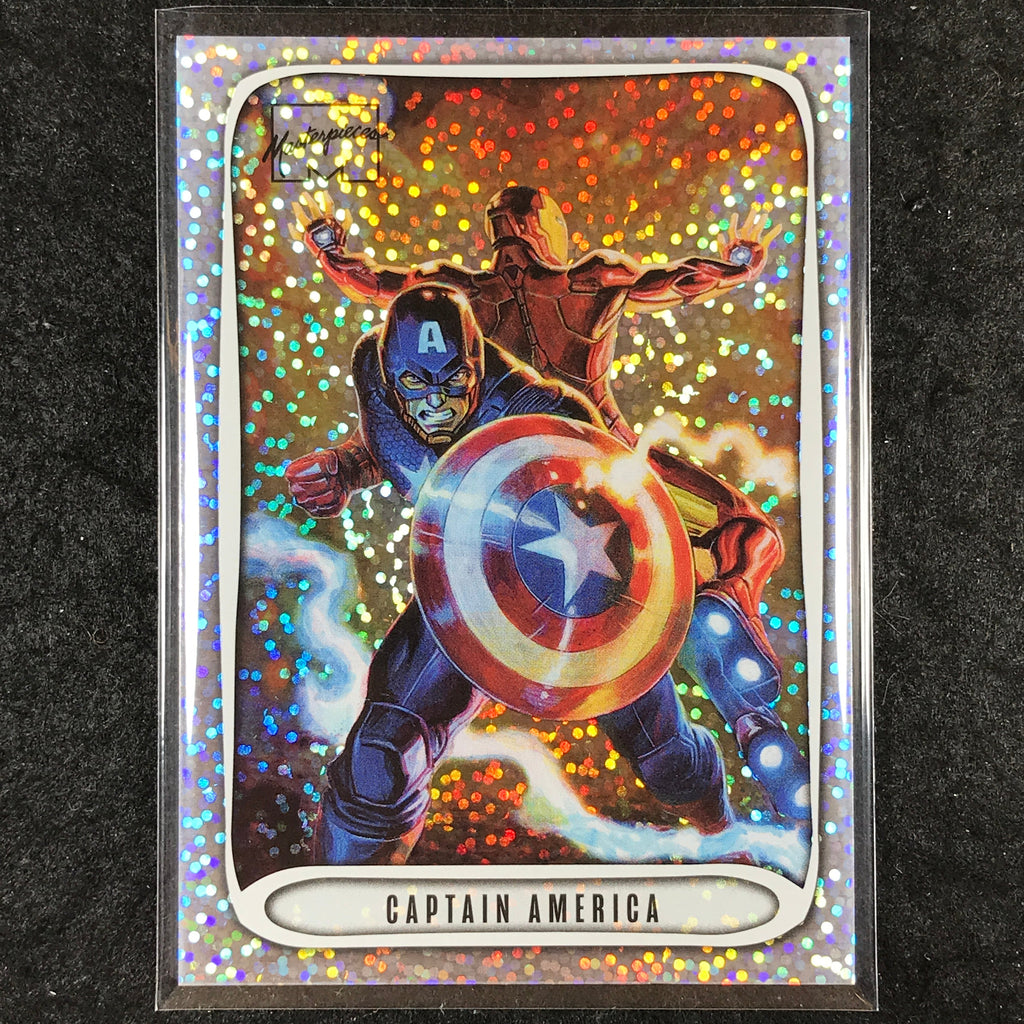 2024 Marvel Masterpieces Nahuel Grego CAPTAIN AMERICA Holofoil Glitter ...