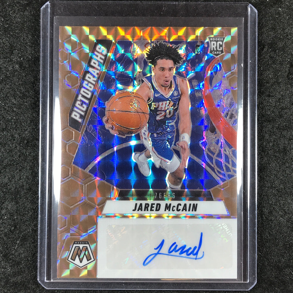 2024-25 Mosaic JARED MCCAIN Pictographs Rookie Auto Bronze 30/49 ...