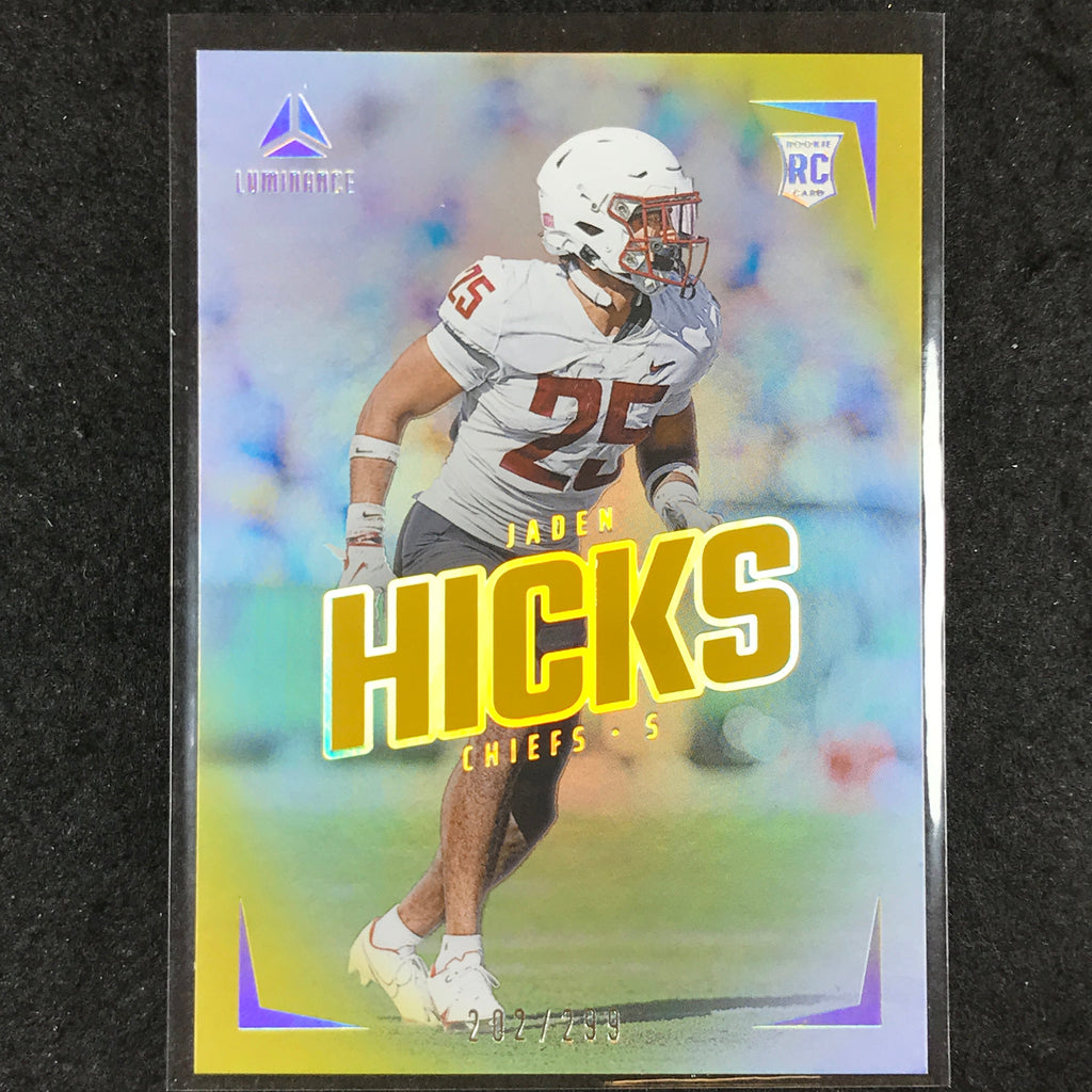2024 Luminance Football JADEN HICKS Rookie Base Vertical Gold 202/299 ...