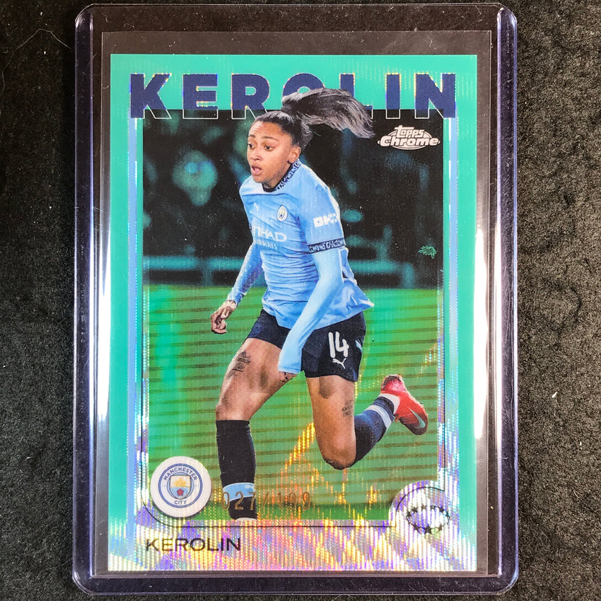 2024-25 Topps Chrome UEFA Women's KEROLIN Aqua Wave /199 #2 – Cherry ...