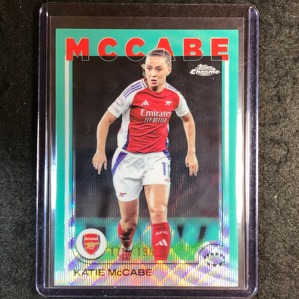 2024-25 Topps Chrome UEFA Women's KATIE MCCABE Aqua Wave /199 #55 ...