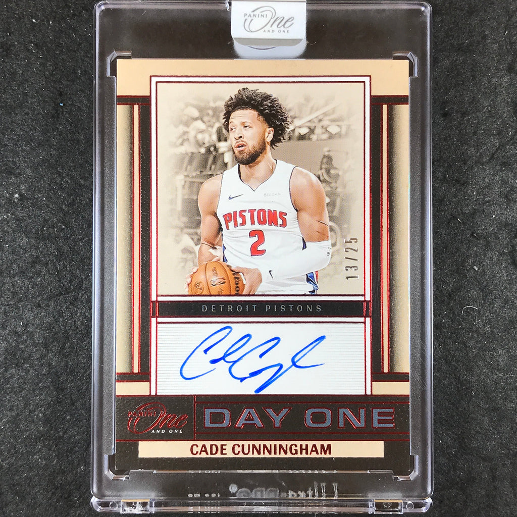 2024-25 One and One CADE CUNNINGHAM Day One Signatures Auto Red 13/25 ...