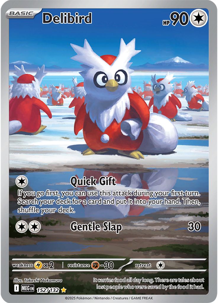 Delibird - 152/132 - Illustration Rare Pokemon Mega Evolution – Cherry ...