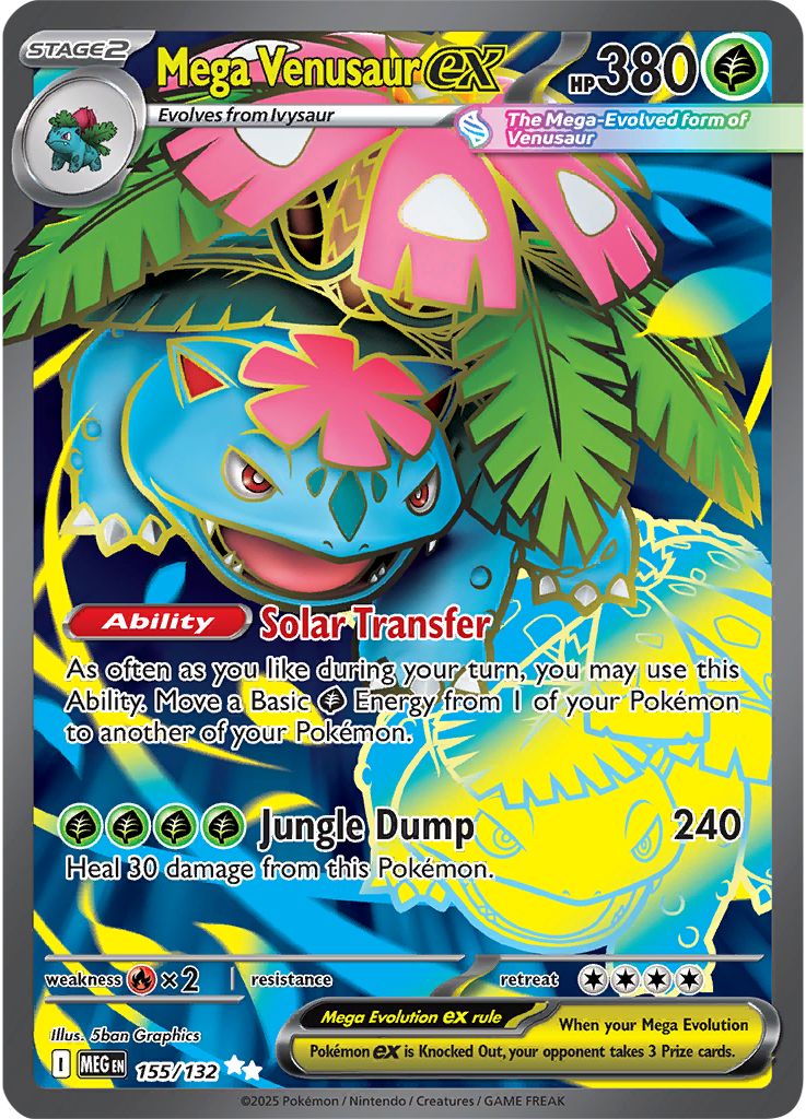 [ FULL ART ] Mega Venusaur ex - 155/132 - Ultra Rare Pokemon Mega Evol ...