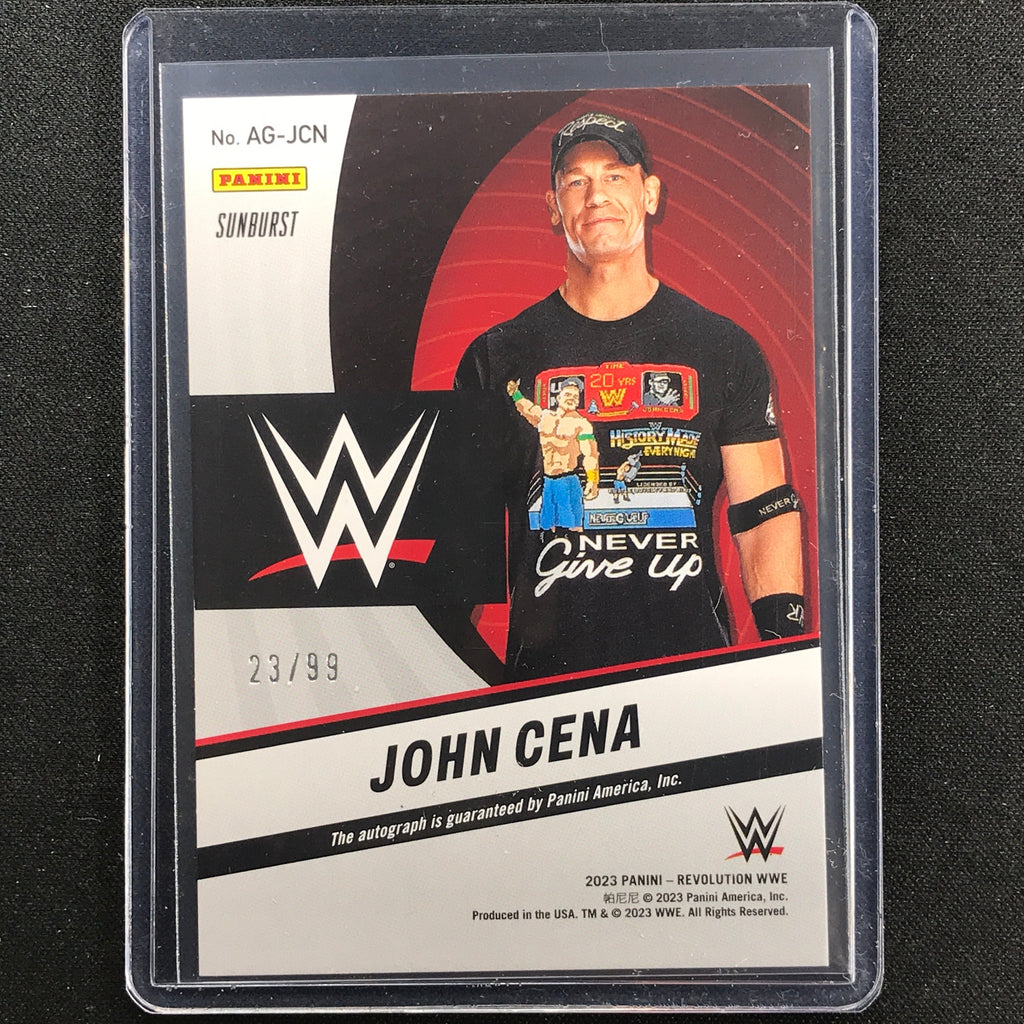 2023 Revolution Wwe John Cena Auto Sunburst 23/99 – Cherry Collectables