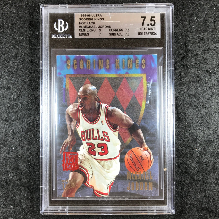 1995-96 Fleer Ultra MICHAEL JORDAN Scoring Kings Hot Packs #4 BGS 7.5 ...