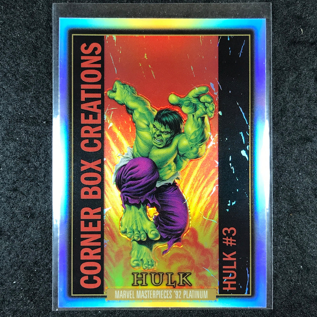 2024 Marvel Masterpieces '92 Platinum HULK Corner Box Creations Rainbo ...