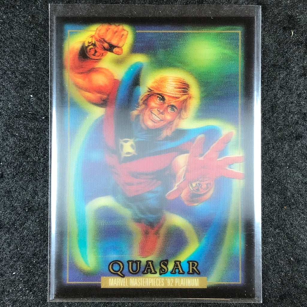 2024 Marvel Masterpieces '92 Platinum QUASAR Base Lenticular #72 ...