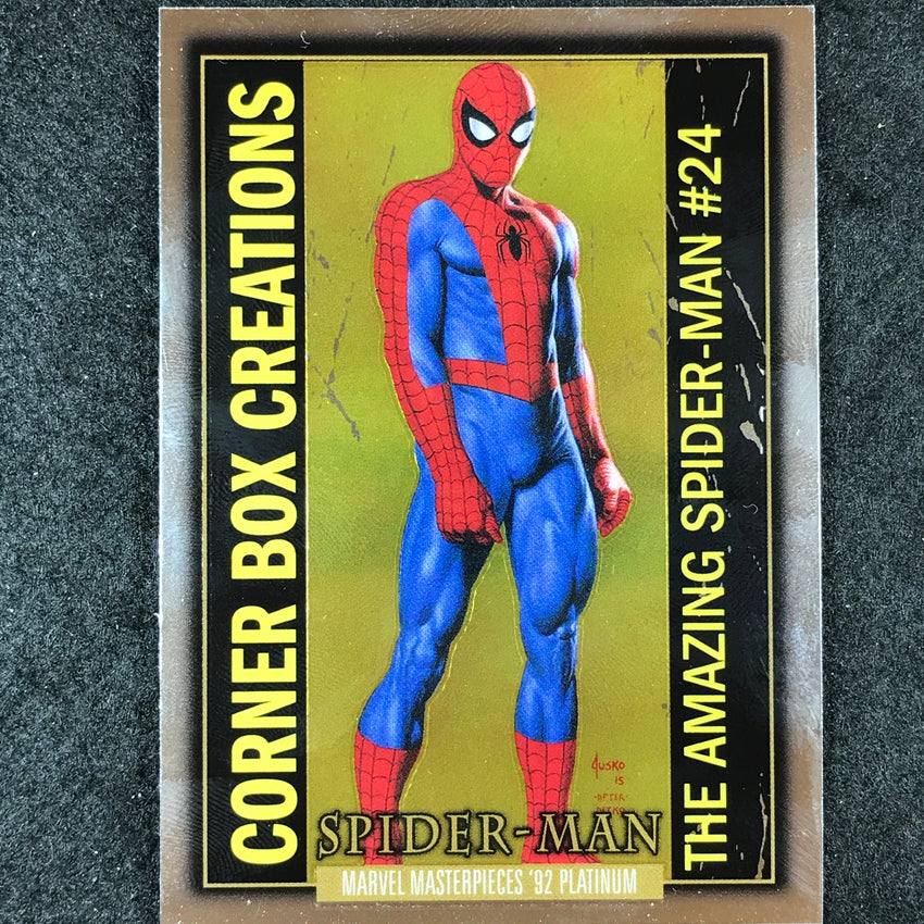 2024 Marvel Masterpieces '92 Platinum SPIDER-MAN Corner Box Creations ...
