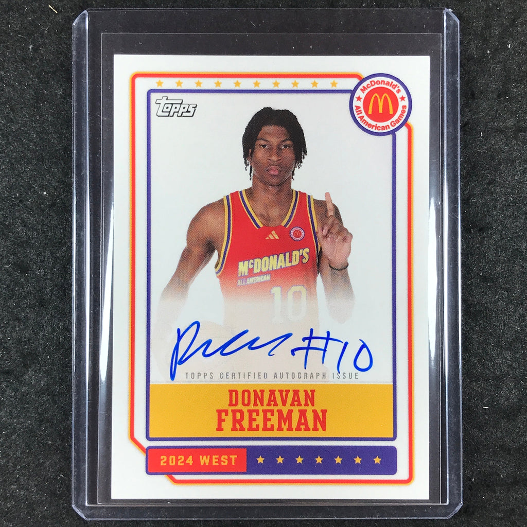 2024 Topps Chrome McDonald's All American DONAVAN FREEMAN Event Autogr ...