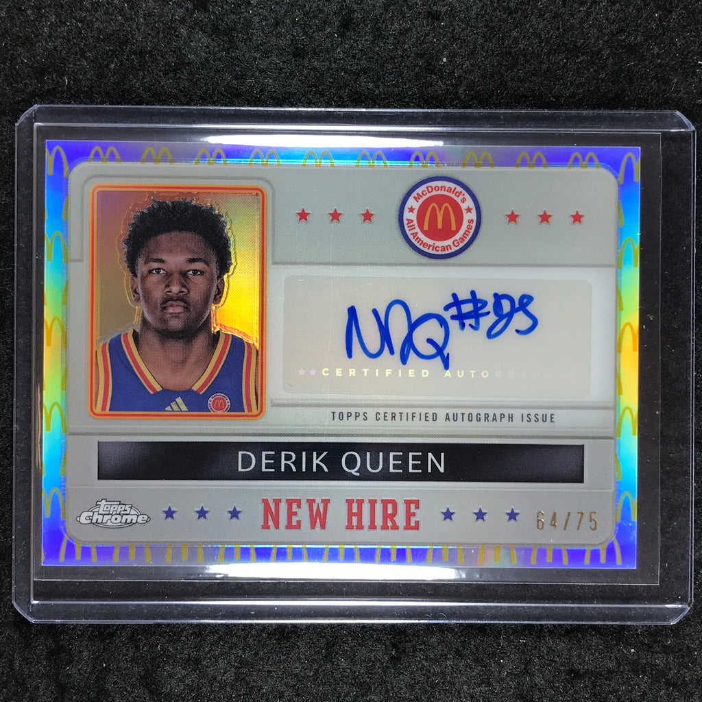 2024 Topps Chrome McDonald's All American DERIK QUEEN New Hire Auto Lo ...