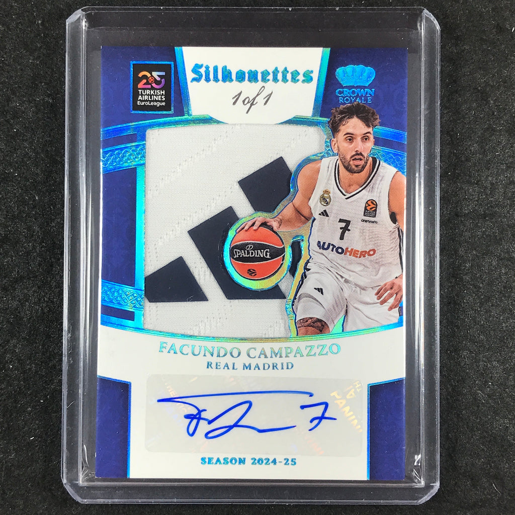 2024-25 Crown Royale EuroLeague FACUNDO CAMPAZZO Silhouettes Patch Aut ...