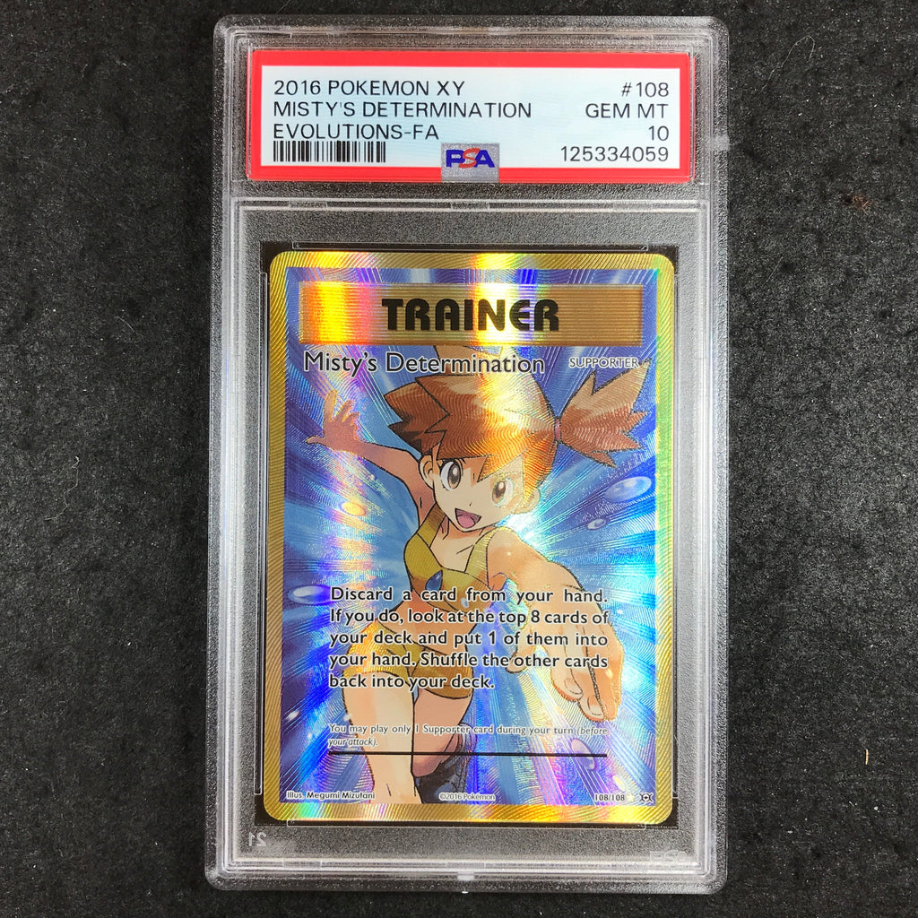 PSA 10 Misty's Determination - 108/108 - Full Art XY Evolutions 059 – Cherry Collectables