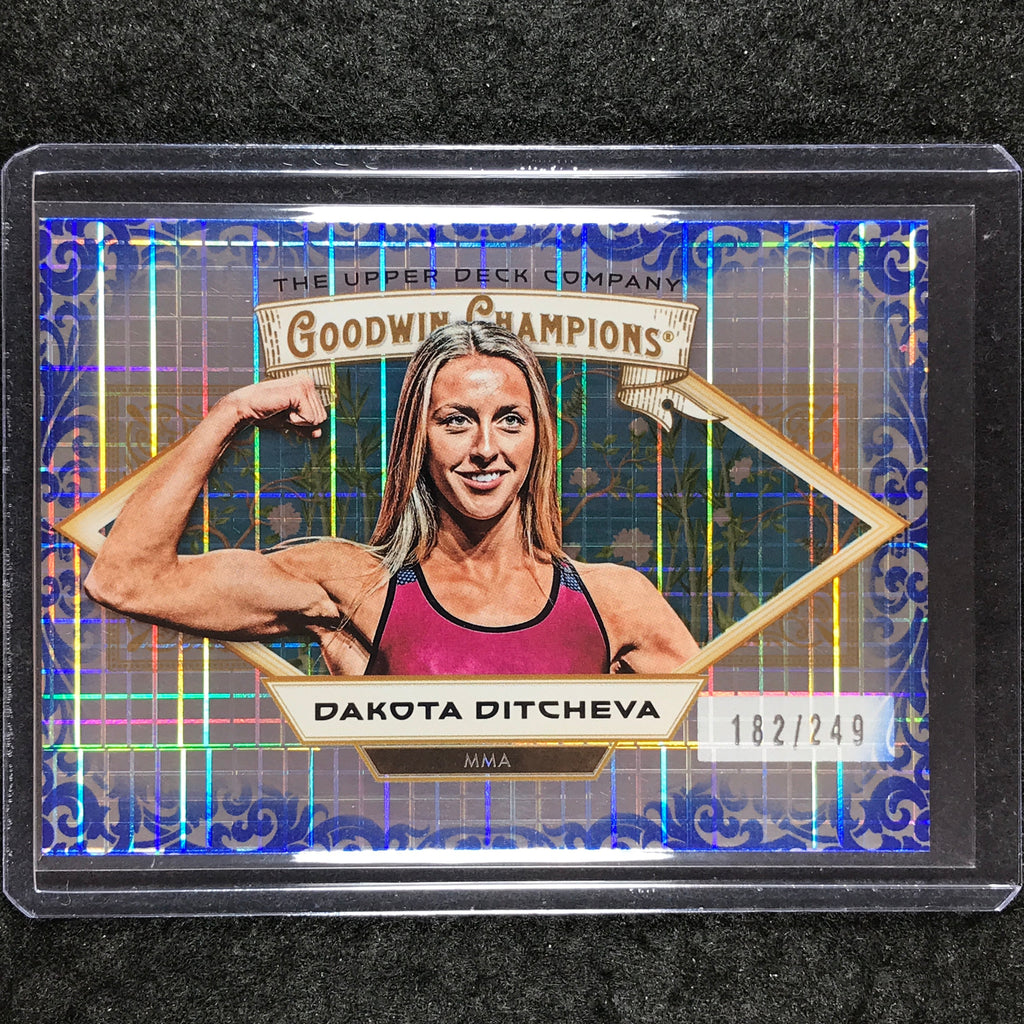 2025 Goodwin Champions DAKOTA DITCHEVA Horizontal Blue Checkers /249 ...