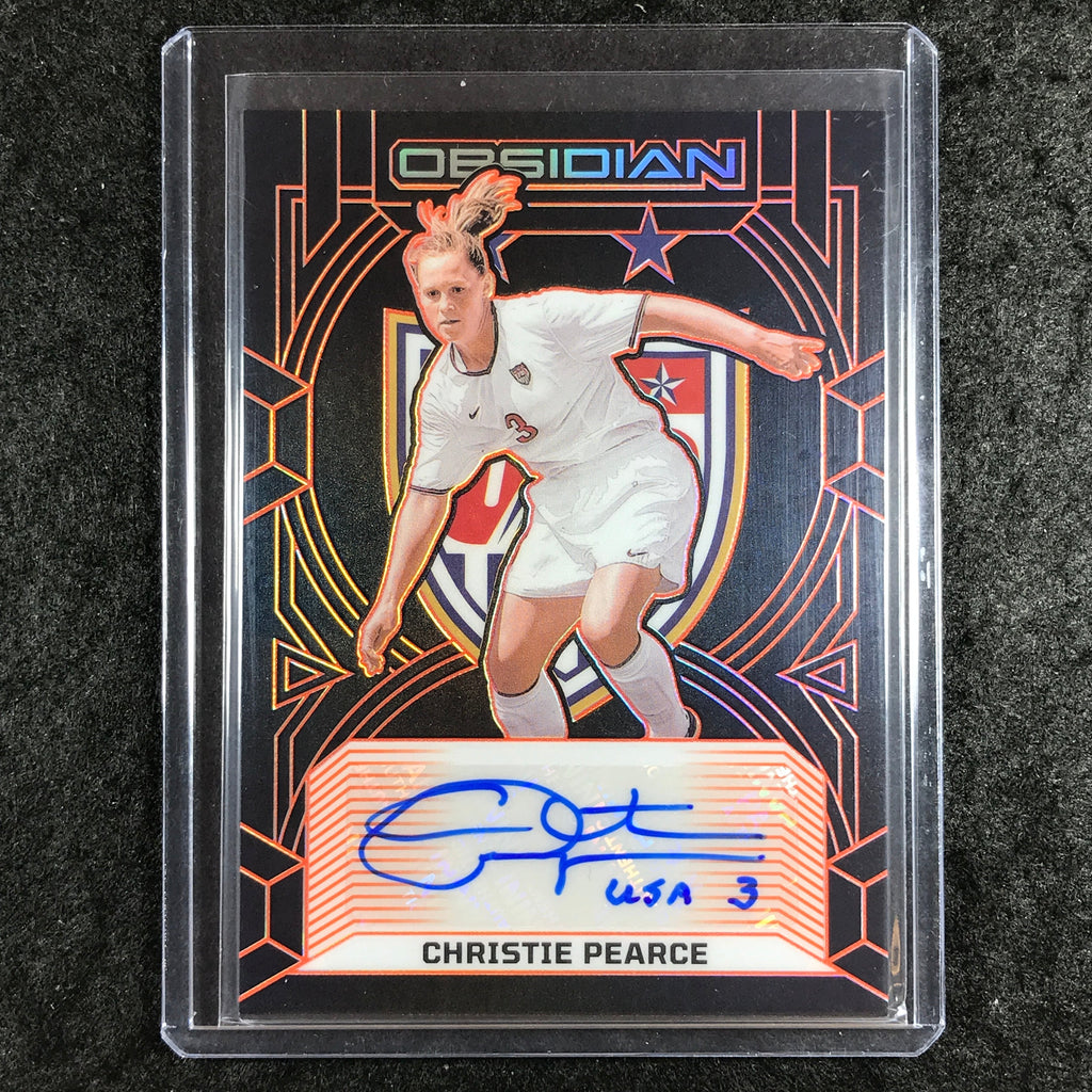 2024-25 Obsidian CHRISTIE PEARCE USWNT Class of 99 Auto Electric Orang ...
