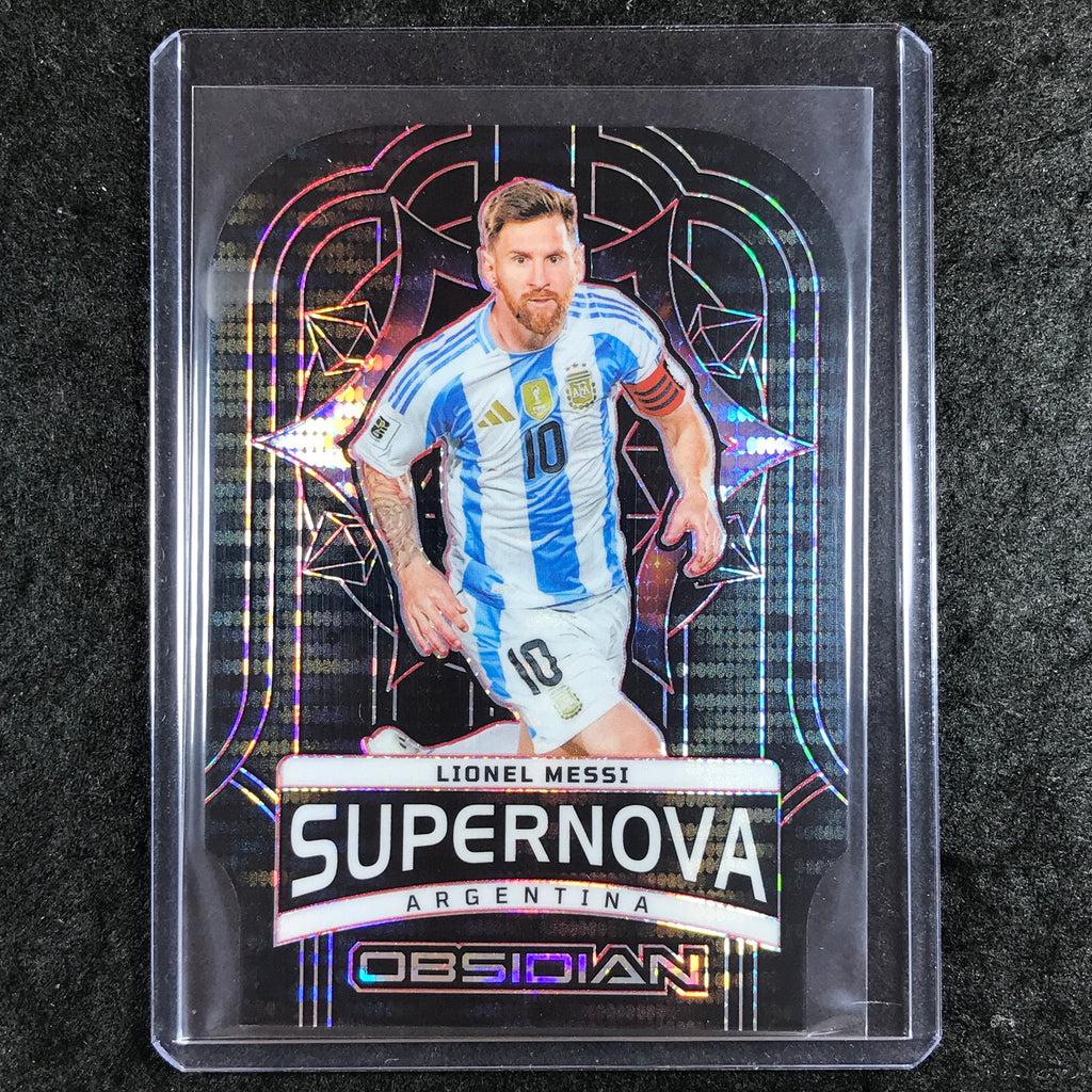2024-25 Obsidian LIONEL MESSI Supernova Die-Cut Electric Red Pulsar 27 ...