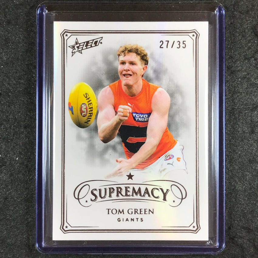 2024 Select AFL Supremacy TOM GREEN Black Pearl 27/35 #65 – Cherry ...