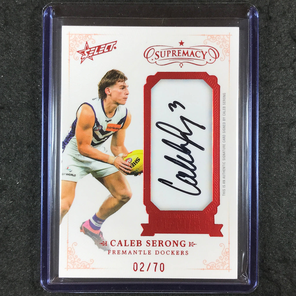 2024 Select AFL Supremacy CALEB SERONG Franchise Future Signature Auto ...