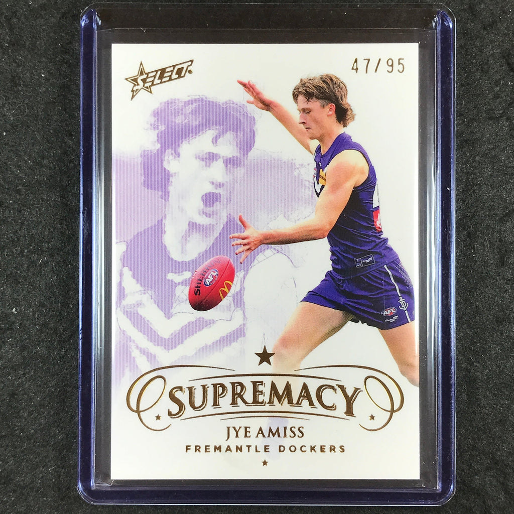 2024 Select AFL Supremacy JYE AMISS Gold 47/95 #46 – Cherry Collectables