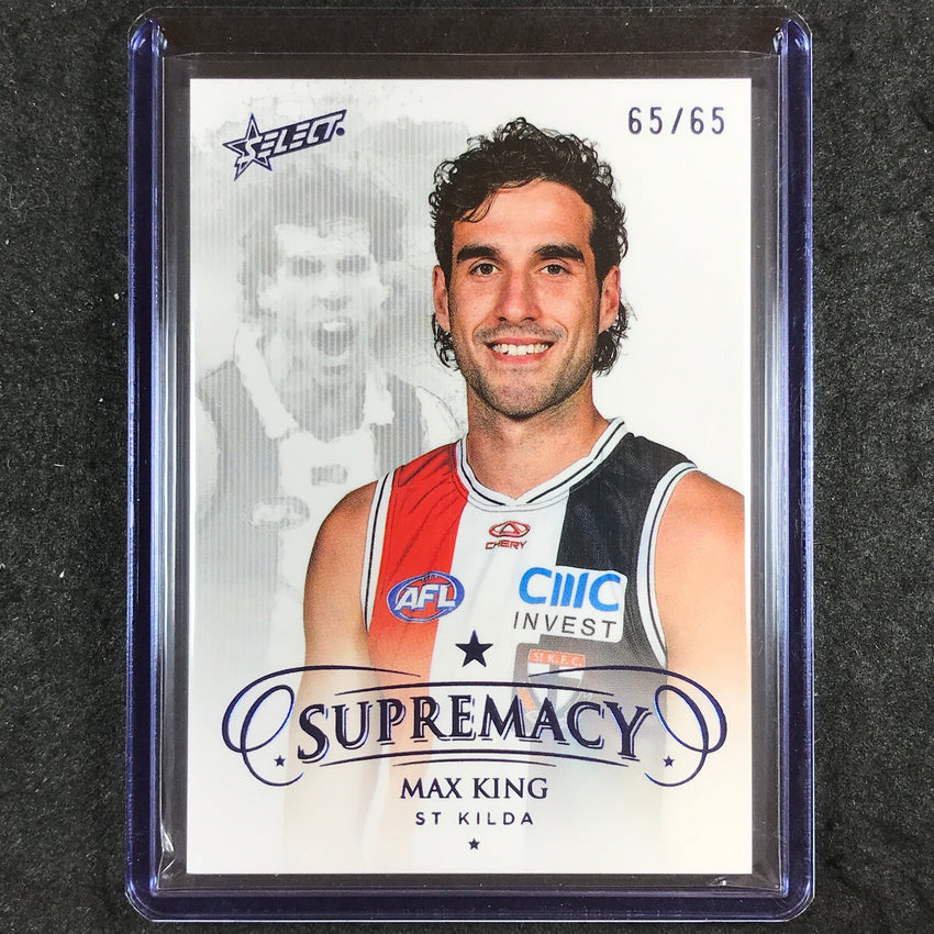 2024 Select AFL Supremacy MAX KING Blue Portrait 65/65 #128 – Cherry ...
