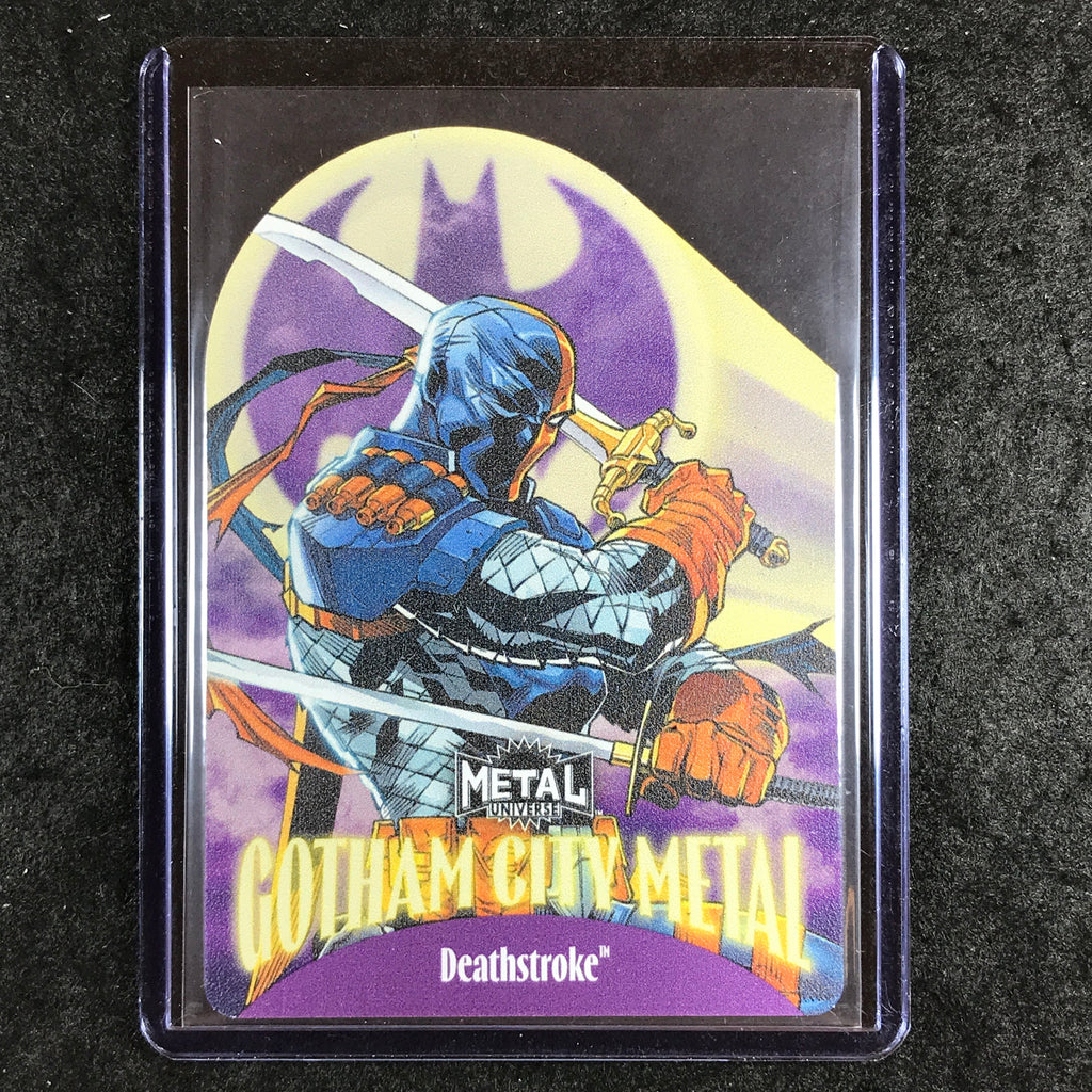 2025 Metal Universe Batman DEATHSTROKE Gotham City Metal Purple 1/25 ...