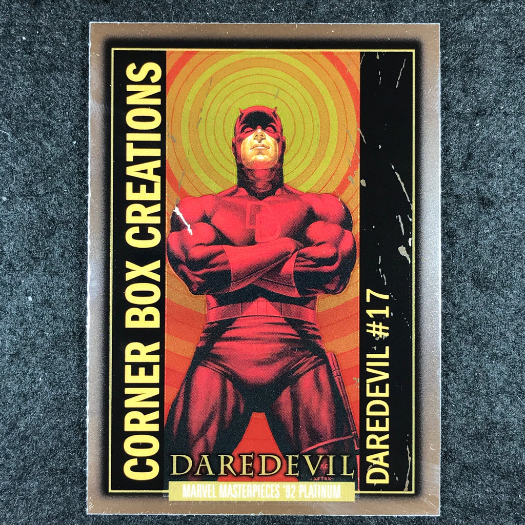 2024 Marvel Masterpieces '92 Platinum DAREDEVIL Corner Box Creations B ...