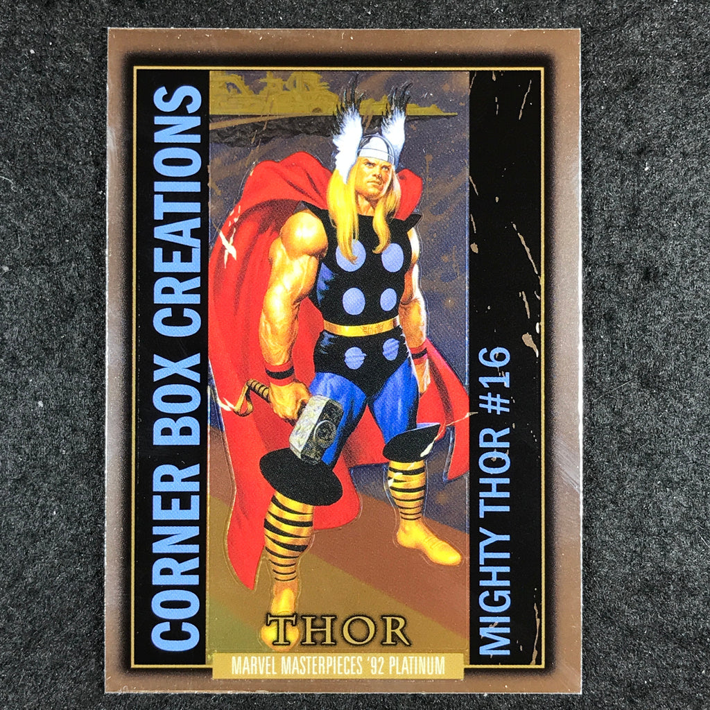 2024 Marvel Masterpieces '92 Platinum THOR Corner Box Creations Base ...