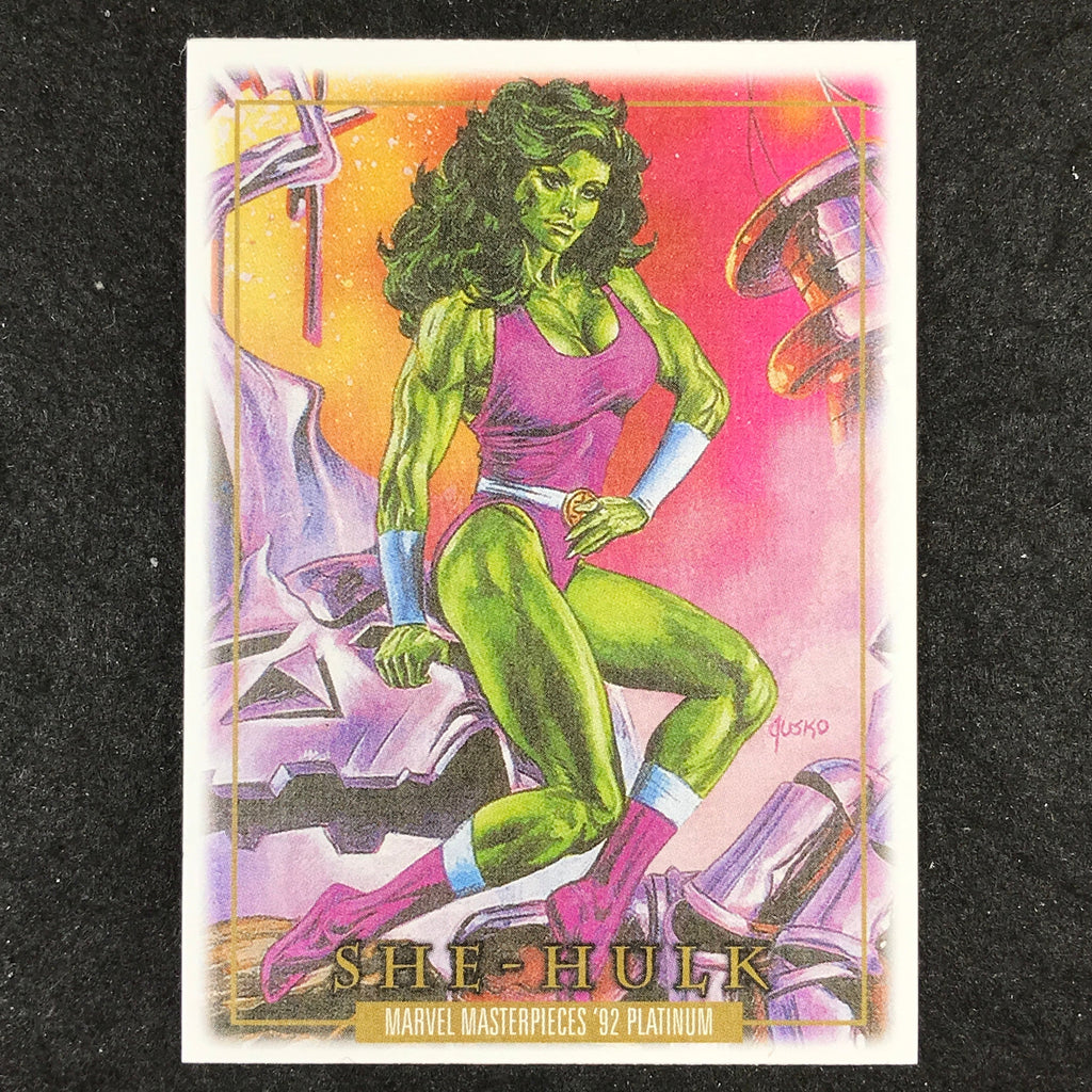 2024 Marvel Masterpieces '92 Platinum SHE-HULK Base Canvas #82 – Cherry ...