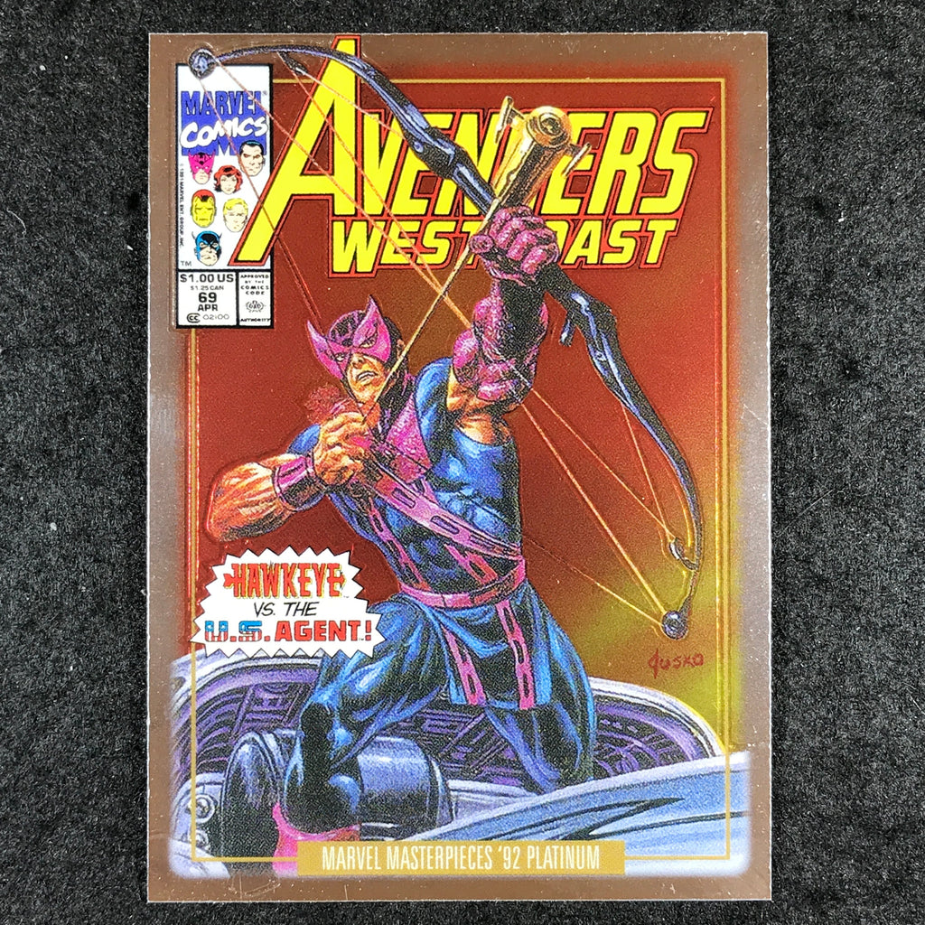 2024 Marvel Masterpieces '92 Platinum HAWKEYE Variant Cover Base #34 ...