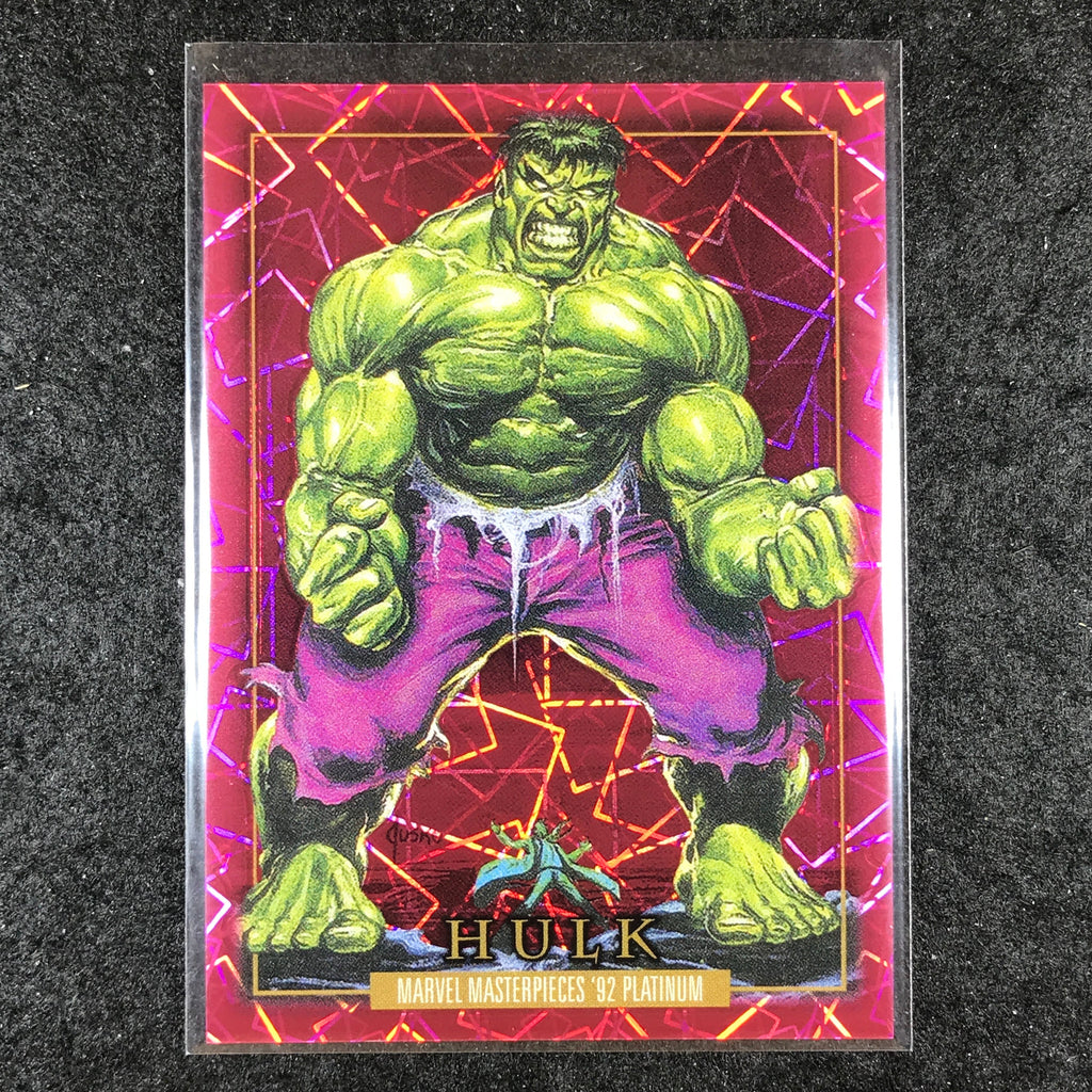 2024 Marvel Masterpieces '92 Platinum HULK Base Pink Laser 990/992 #32 ...
