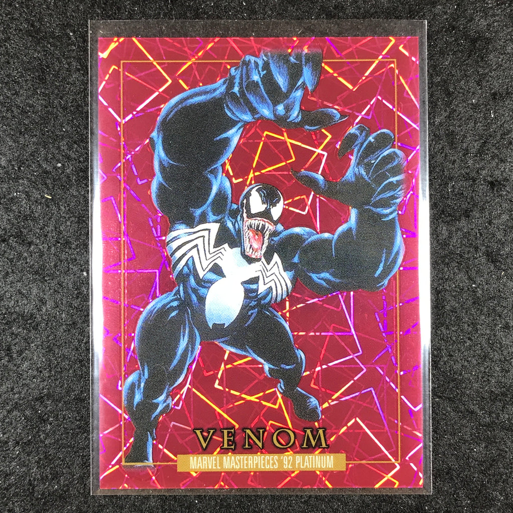 2024 Marvel Masterpieces '92 Platinum VENOM Base Pink Laser 268/992 #9 ...