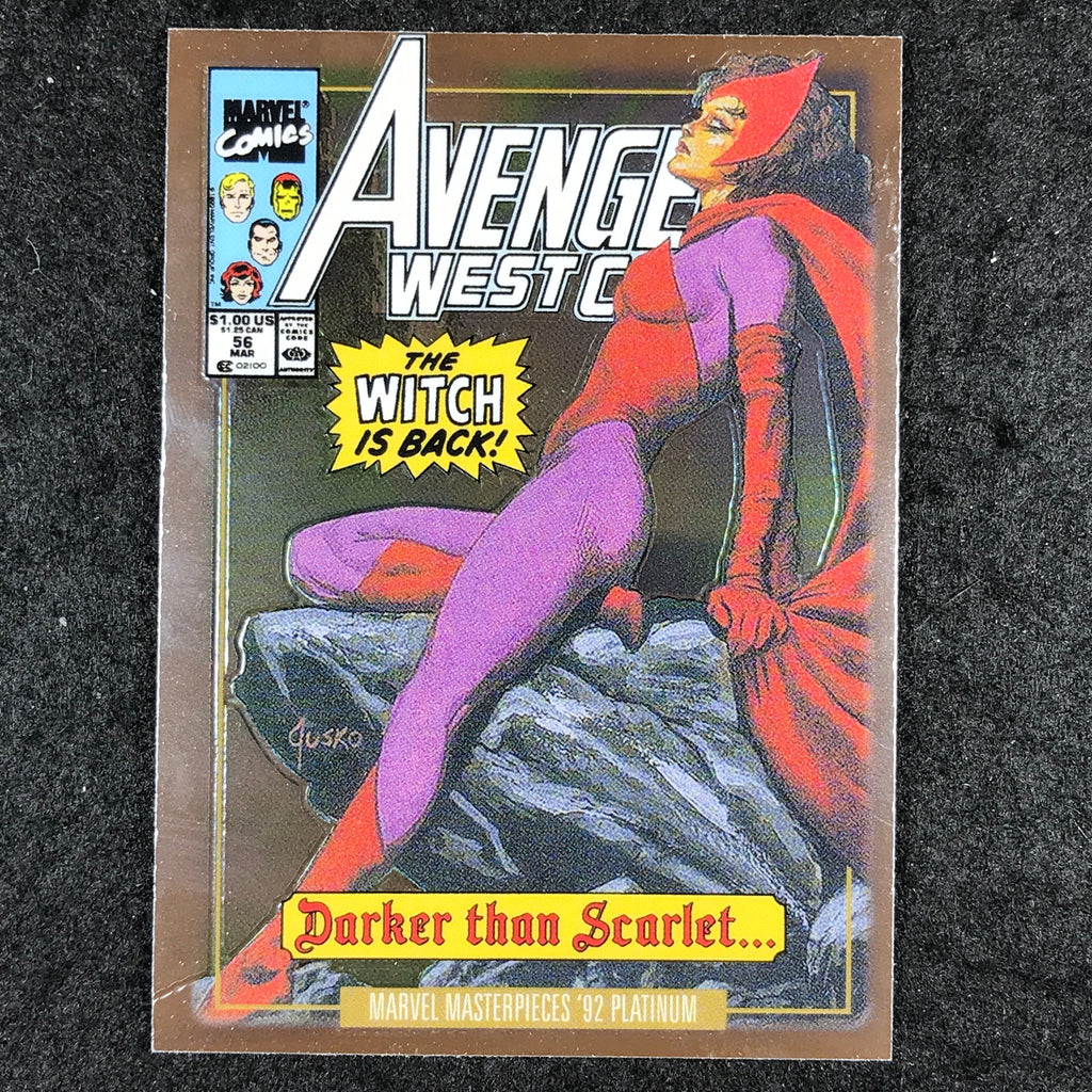 2024 Marvel Masterpieces '92 Platinum SCARLET WITCH Variant Cover Base ...