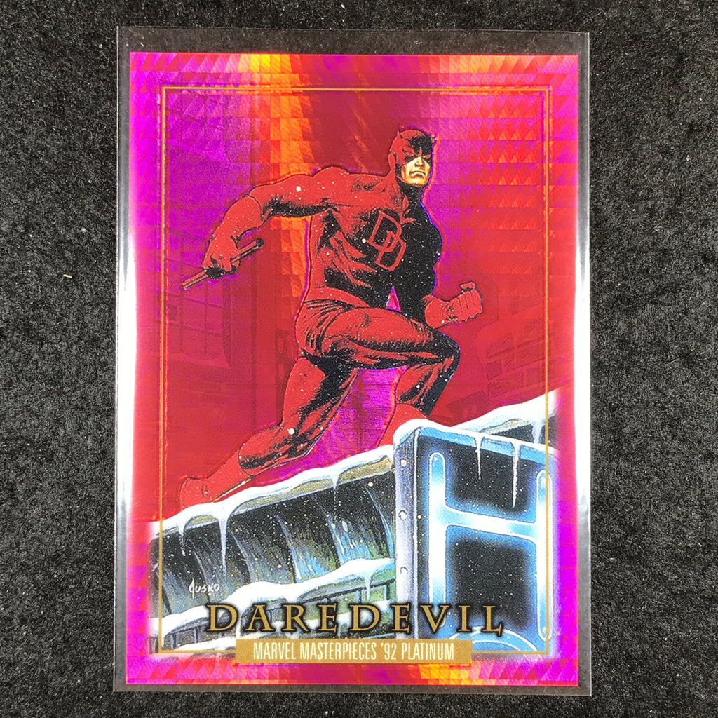 2024 Marvel Masterpieces '92 Platinum DAREDEVIL Base Red Prism 285/492 ...