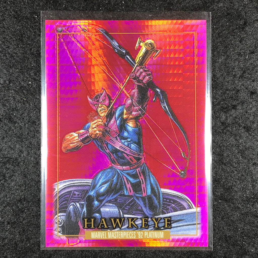 2024 Marvel Masterpieces '92 Platinum HAWKEYE Base Red Prism 265/492 ...