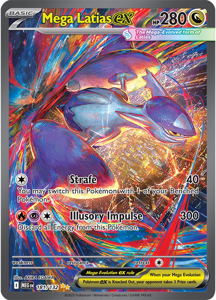 Mega Latias ex - 181/132 - SPECIAL Illustration Rare Pokemon Mega Evol ...