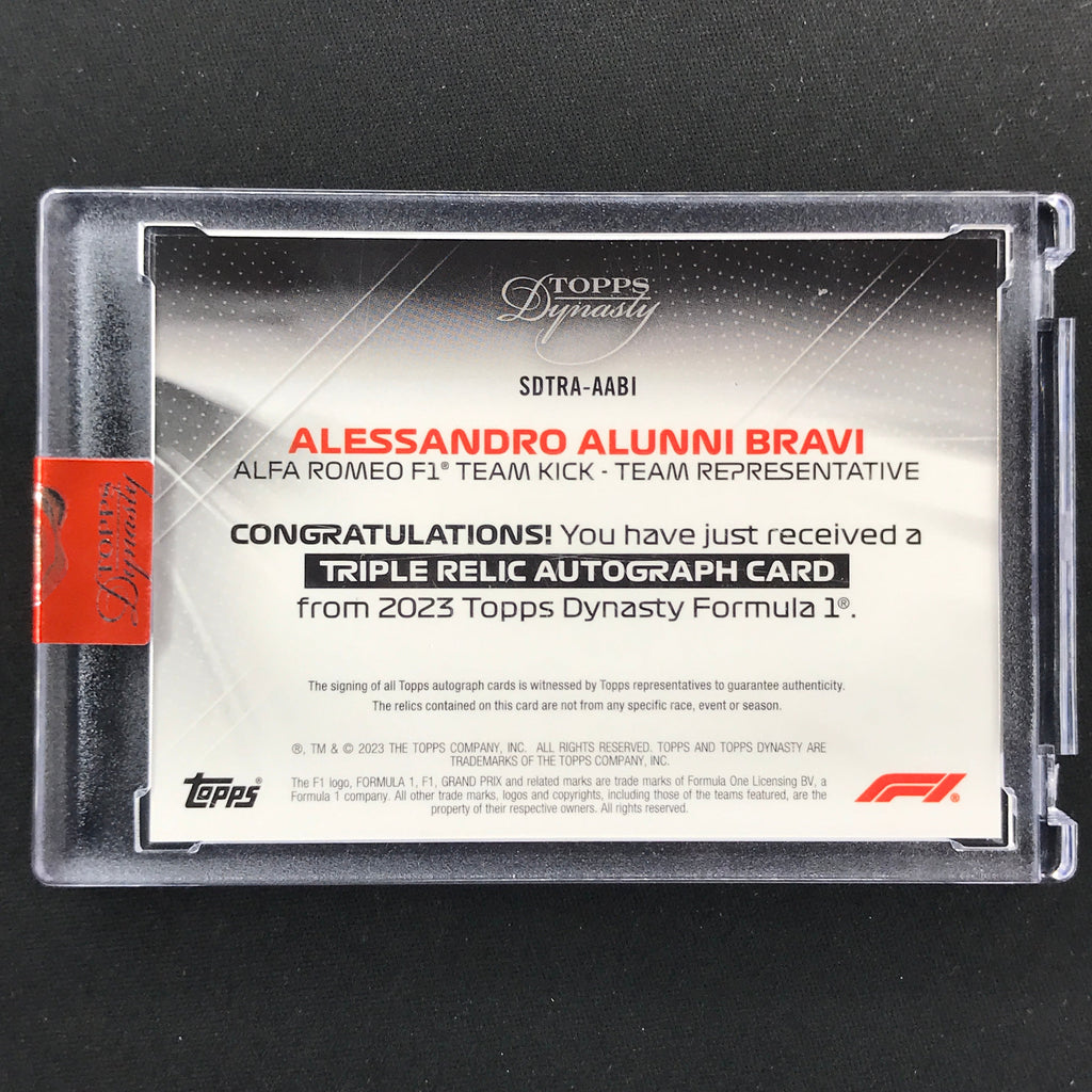 2023 Topps Dynasty Formula 1 Alessandro Alunni Bravi Triple Relic Auto ...