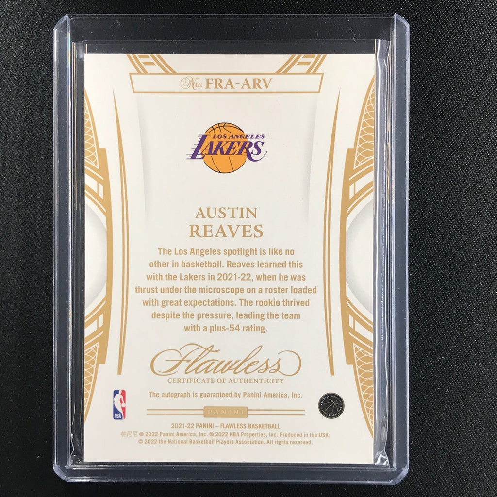 2021-22 Flawless Austin Reaves Flawless Rookie Auto Ruby Red 8/15 ...