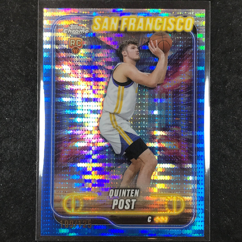 2024-25 Topps Chrome Basketball QUINTEN POST Rookie Blue Sonar 109/125 ...