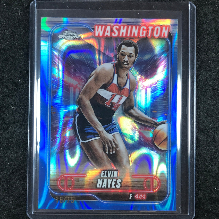 2024-25 Topps Chrome Basketball ELVIN HAYES Base Blue Lava 16/75 #85 ...