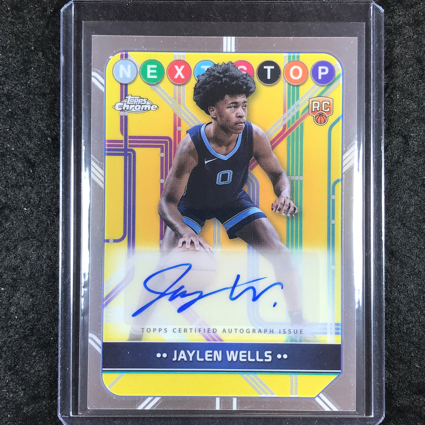 2024-25 Topps Chrome Basketball JAYLEN WELLS Next Stop Rookie Auto Bas ...