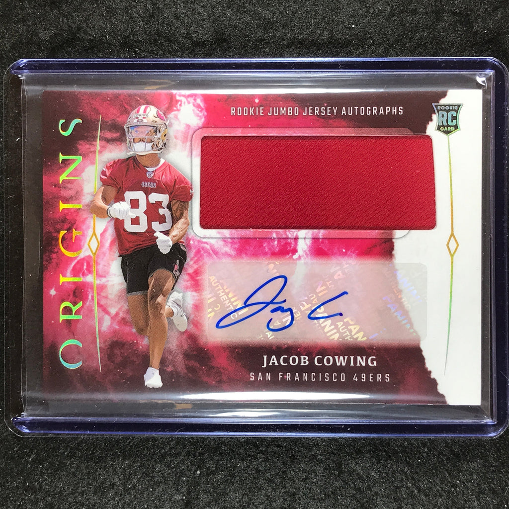 2024 Origins Football JACOB COWING Rookie Jumbo Jersey Auto Base #JCO ...