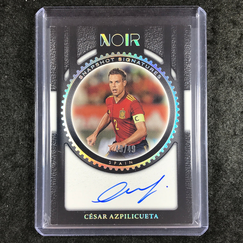 2024-25 Noir Soccer CESAR AZPILICUETA Snapshot Signatures Auto 49/49 ...