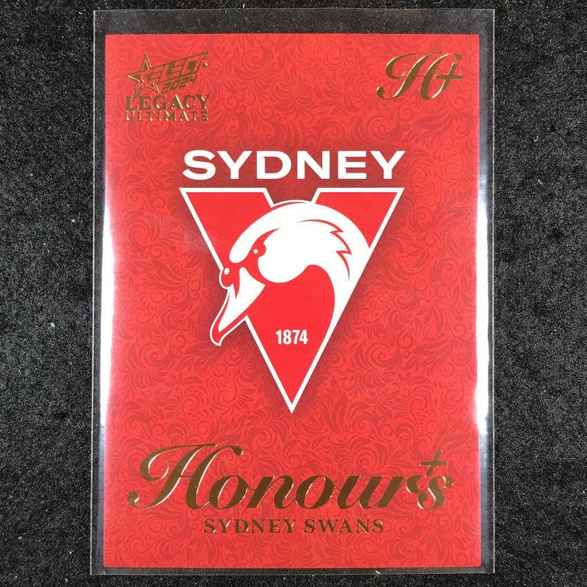 2024 Select AFL Legacy Ultimate SYDNEY SWANS LOGO Honours+ 49/125 #226 ...