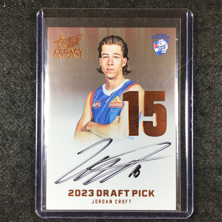 2024 Select AFL Legacy Ultimate JORDAN CROFT Draft Pick Signatures Cop ...