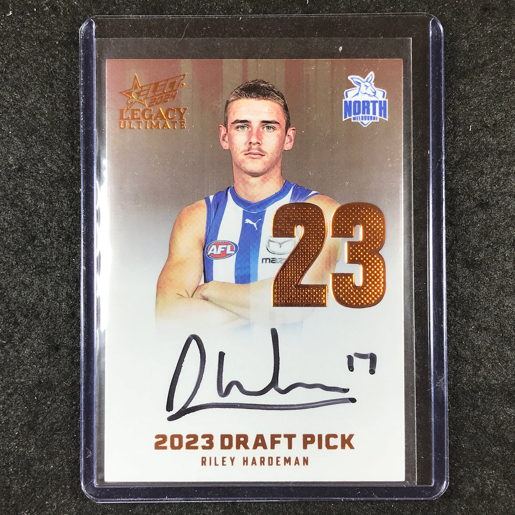 2024 Select AFL Legacy Ultimate RILEY HARDEMAN Draft Pick Signatures 6 ...