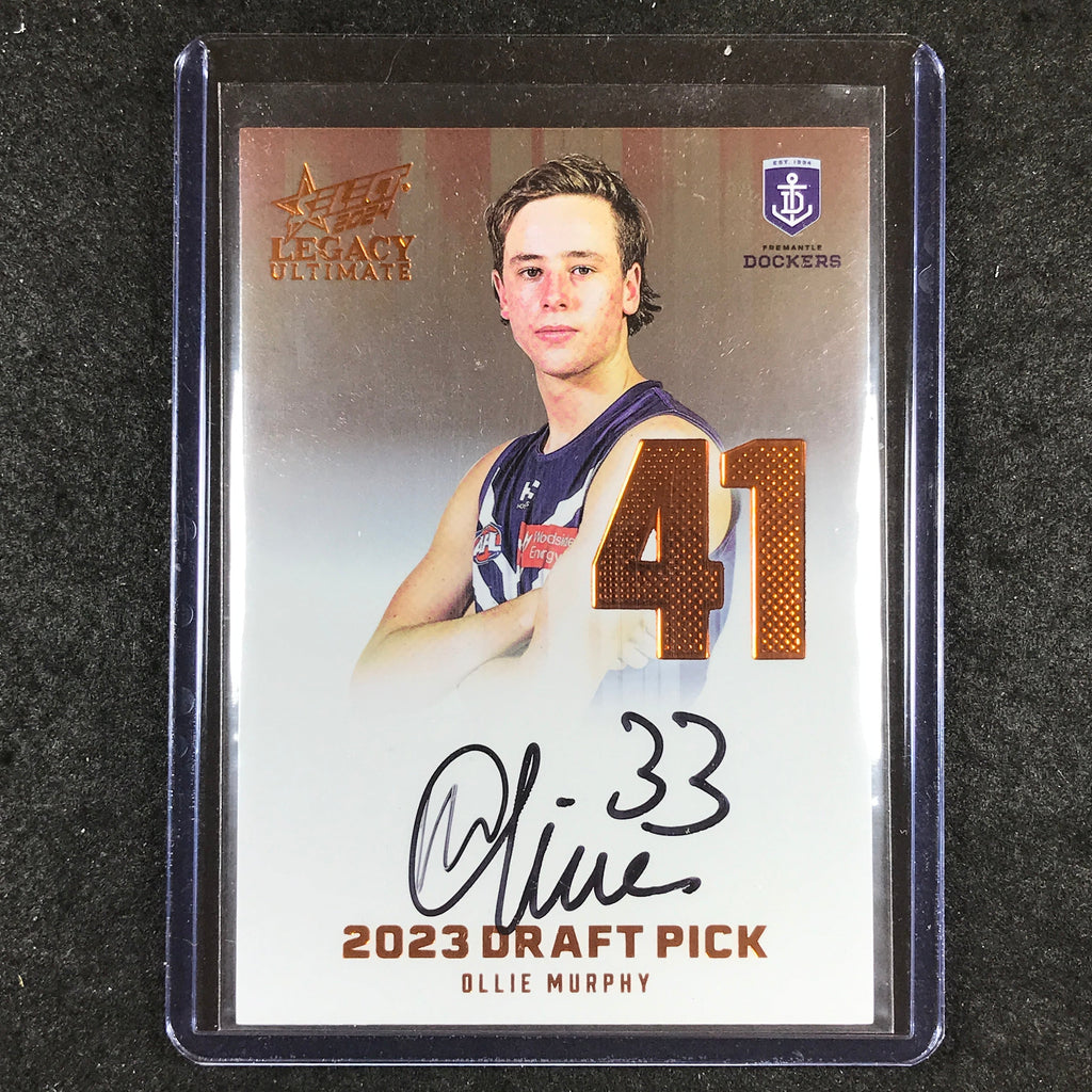 2024 Select AFL Legacy Ultimate OLLIE MURPHY Draft Pick Signatures Cop ...