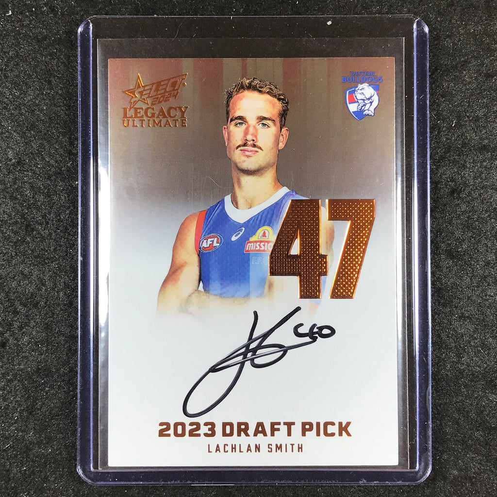 2024 Select AFL Legacy Ultimate LACHLAN SMITH Draft Pick Signatures 49 ...