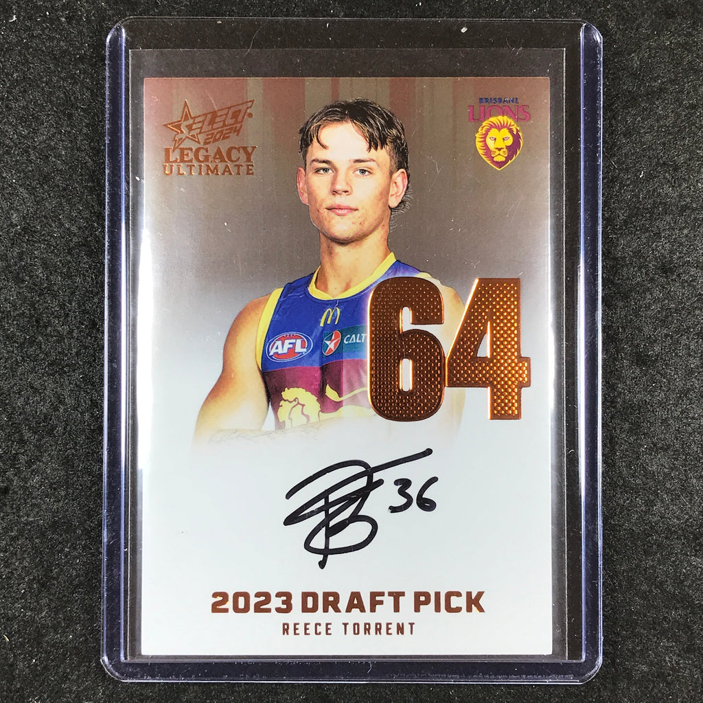 2024 Select AFL Legacy Ultimate REECE TORRENT Draft Pick Signatures 31 ...
